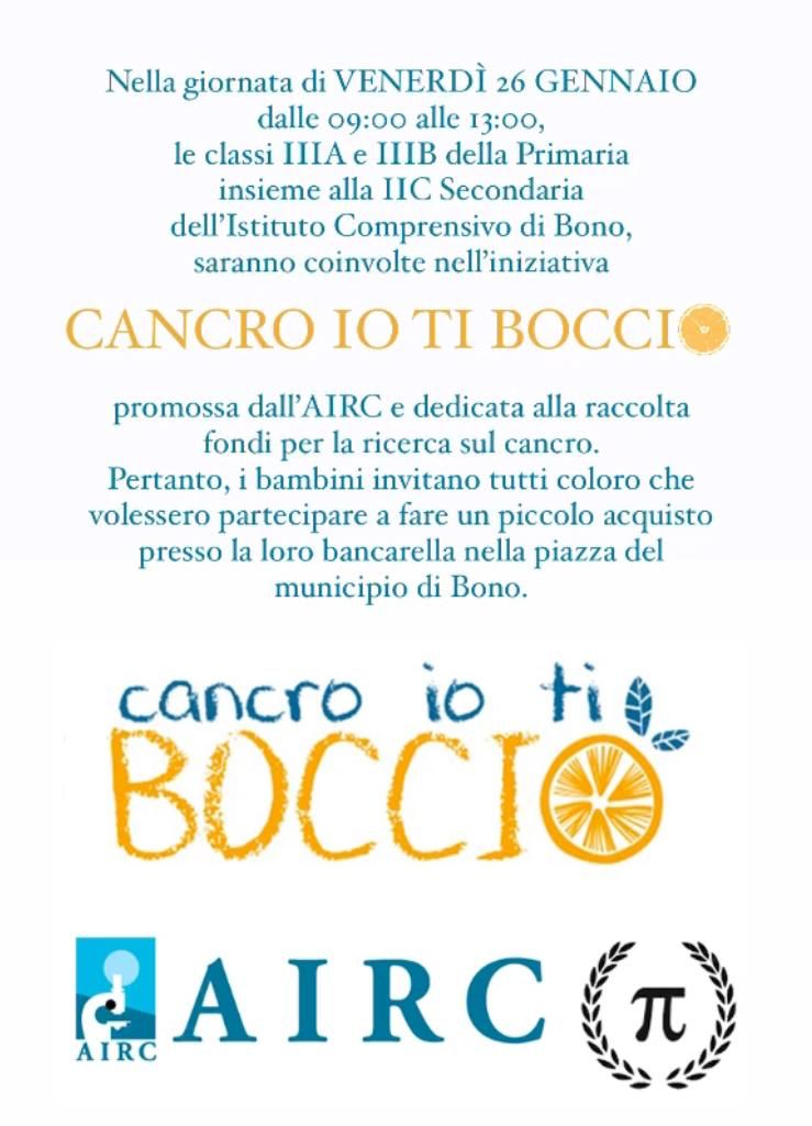 “Cancro io ti boccio”- Le Arance della salute – ICS Bono